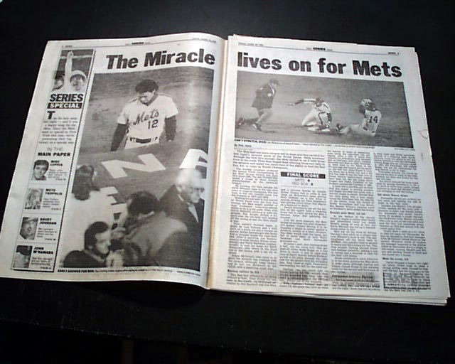 Mets win the 1986 World Series, in a New York City newspaper ...