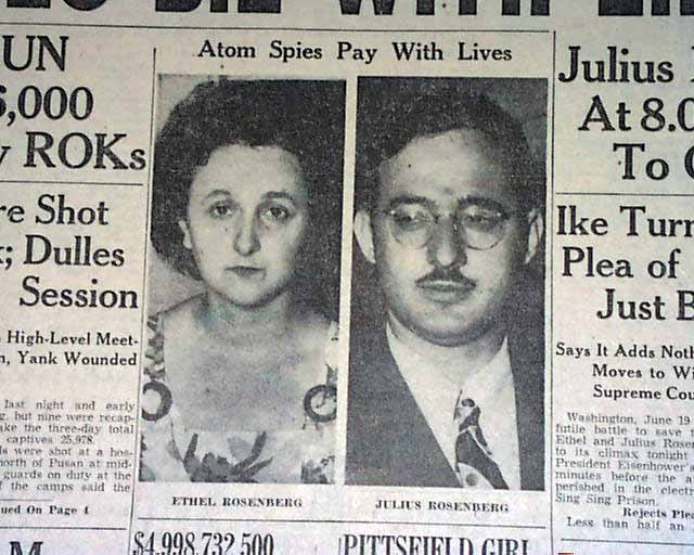 Russian Atom Spies Rosenbergs Executed In 1953... - RareNewspapers.com