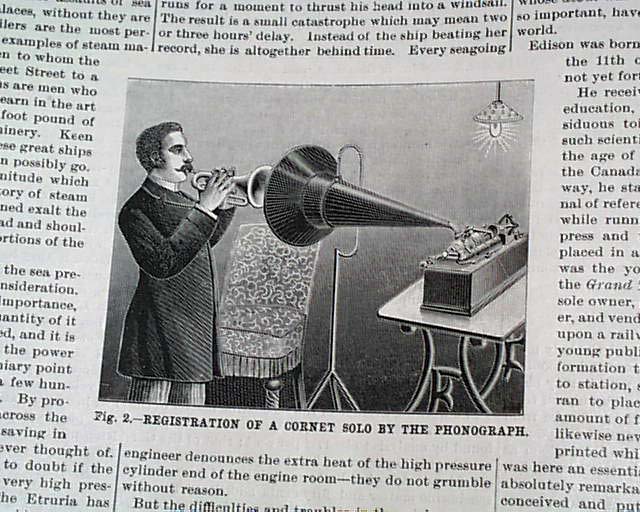 Thomas Edison & The Phonograph In 1889... - RareNewspapers.com