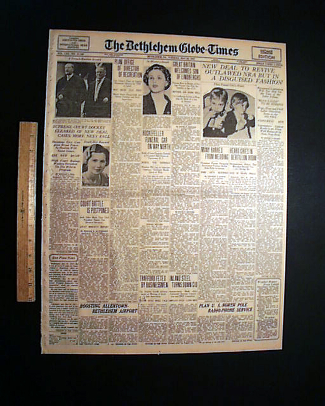 John D. Rockefeller death in 1937.... - RareNewspapers.com