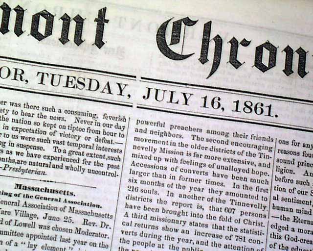 1861 Civil War... Battle of Rich Mountain... - RareNewspapers.com