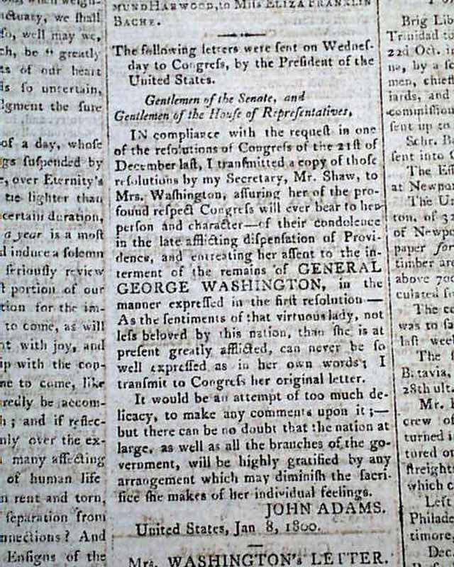 Martha Washington's letter concerning the death of her husband ...