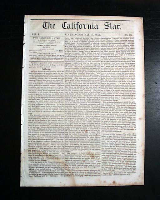 Among the earliest of California newspapers to be had ...
