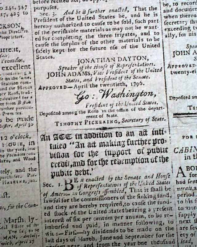 Two George Washington script signatures on the front page ...