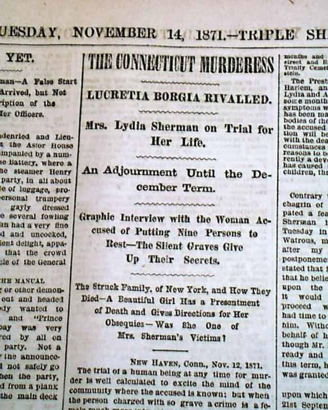 Lydia Sherman... The Derby Poisoner... - RareNewspapers.com