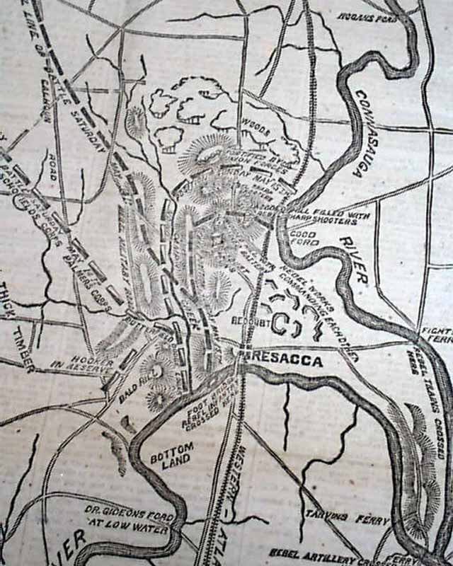 Huge Civil War map of Georgia on the front page... - RareNewspapers.com