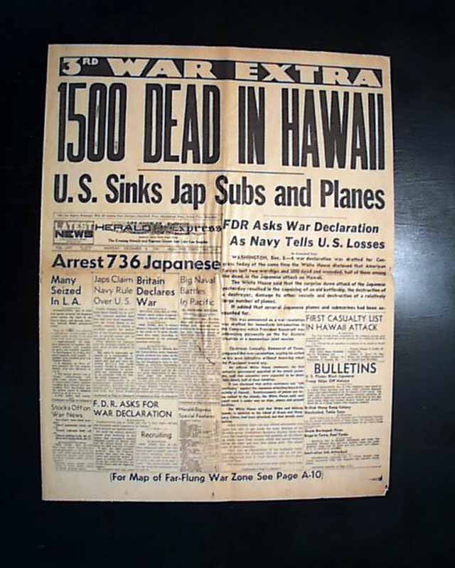 United States enters World War II... - RareNewspapers.com