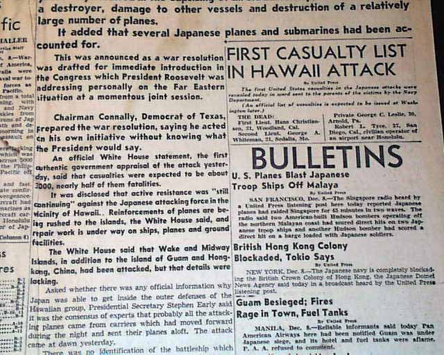 United States enters World War II... - RareNewspapers.com