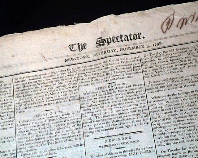 The Yellow Fever epidemic in 1798... - RareNewspapers.com