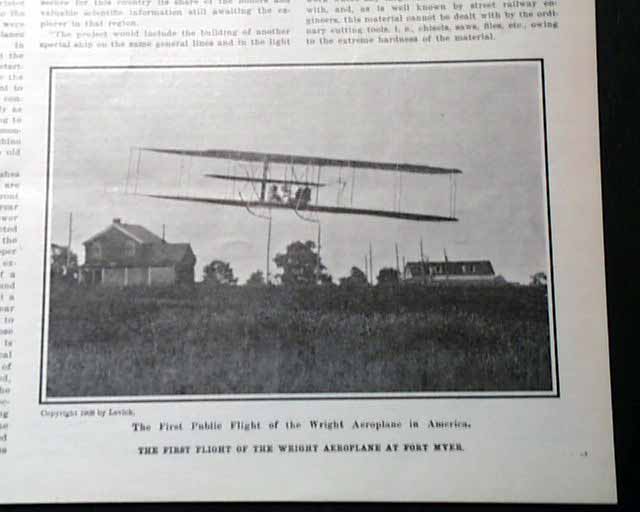 First flight of the Wright airplane at Fort Myer... - RareNewspapers.com