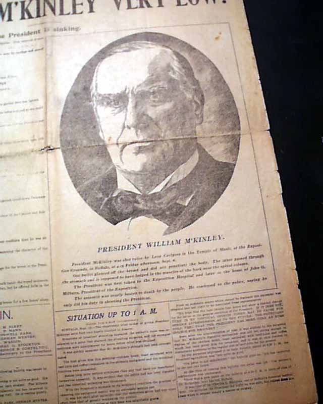 President William McKinley is near death... - RareNewspapers.com