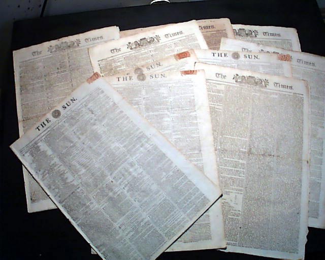 Ten London newspapers from the 1790's... - RareNewspapers.com