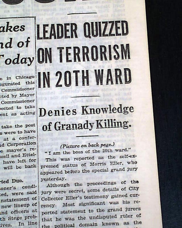 1928 Chicago gangland war in full swing... - RareNewspapers.com