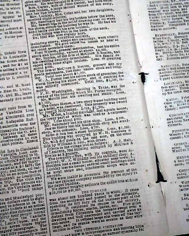 Houstonia, Missouri tornado disaster... - RareNewspapers.com