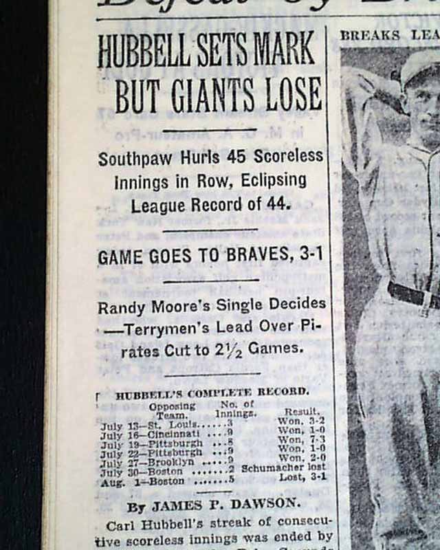 Carl Hubbell... - RareNewspapers.com