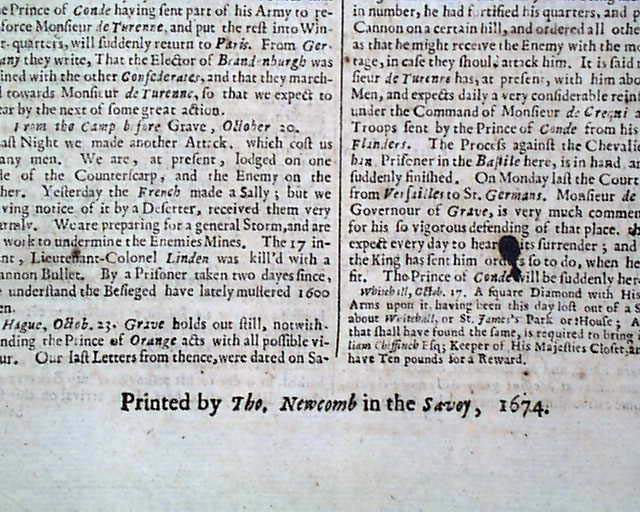 World's Oldest NEWSPAPER 1674 Gazette 316 YEARS OLD... - RareNewspapers.com