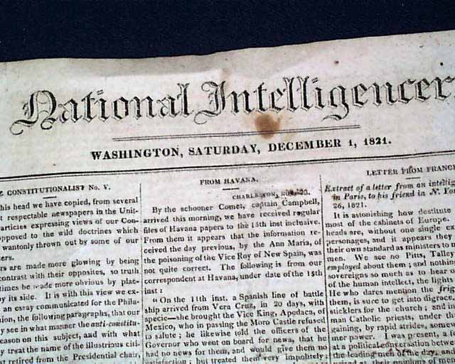 Members of Congress of 1821.... - RareNewspapers.com