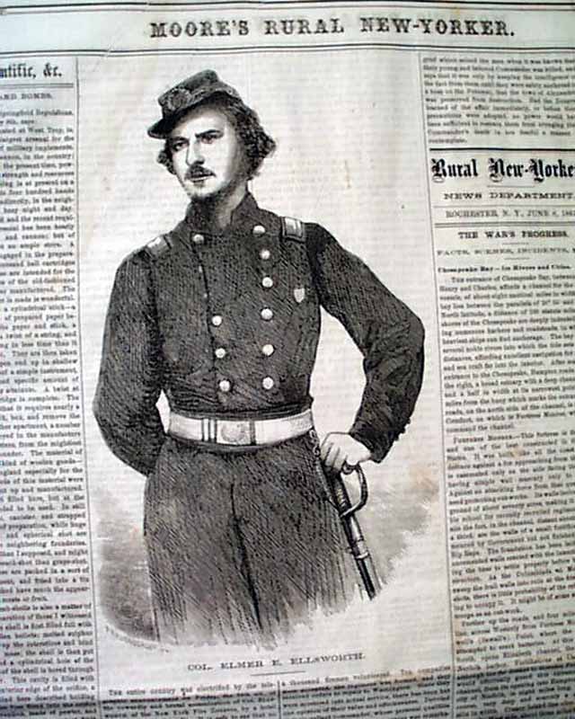 Assassination of Col. Ellsworth, with a print... - RareNewspapers.com