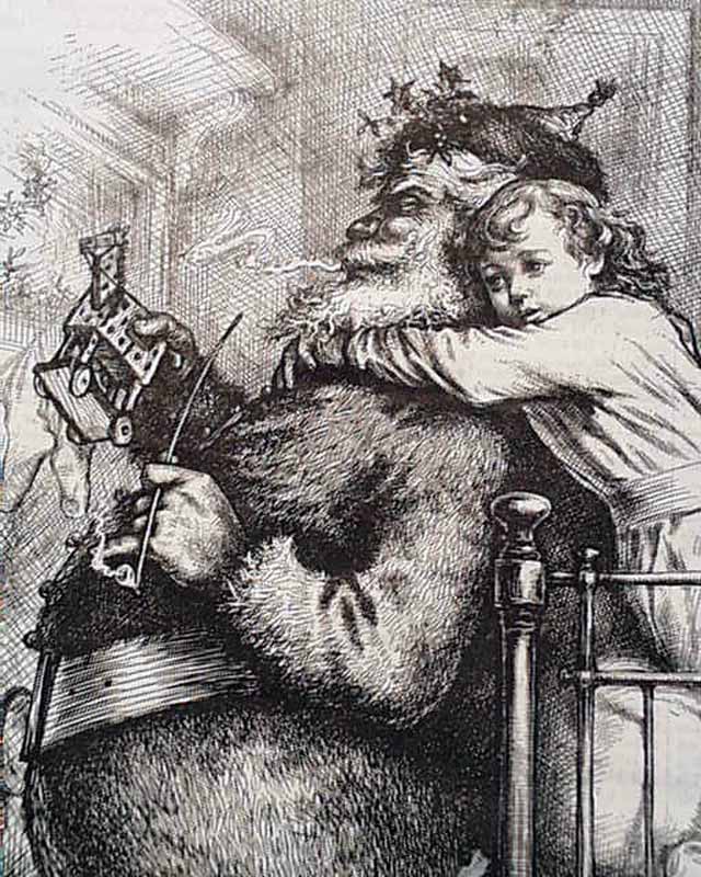 Great Thomas Nast Santa Claus print... - RareNewspapers.com