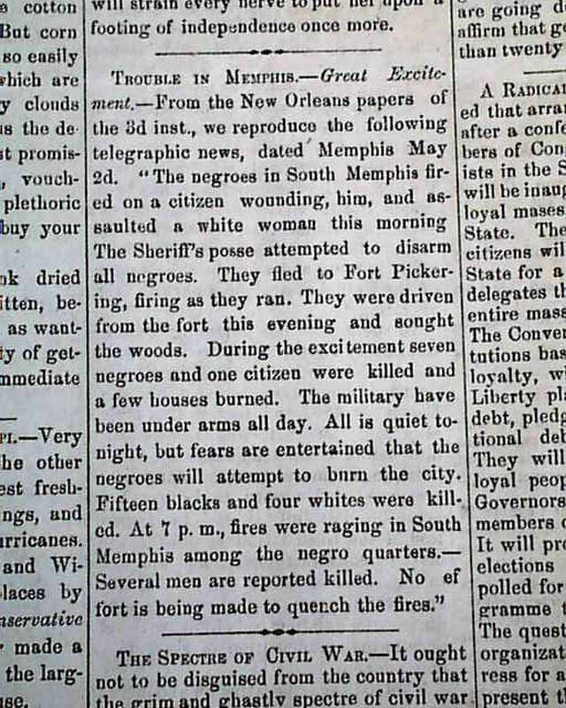 Scarce Reconstruction era newspaper from Louisiana... - RareNewspapers.com
