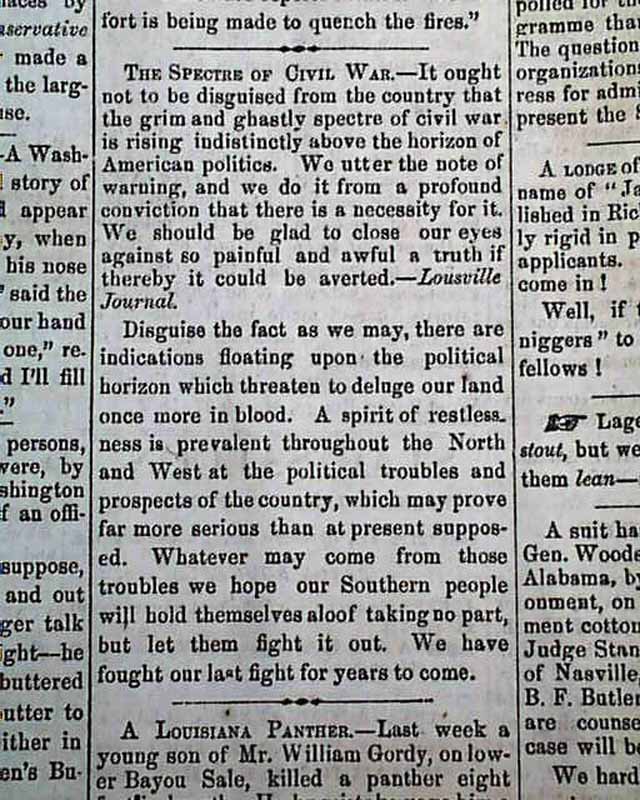 Scarce Reconstruction era newspaper from Louisiana... - RareNewspapers.com