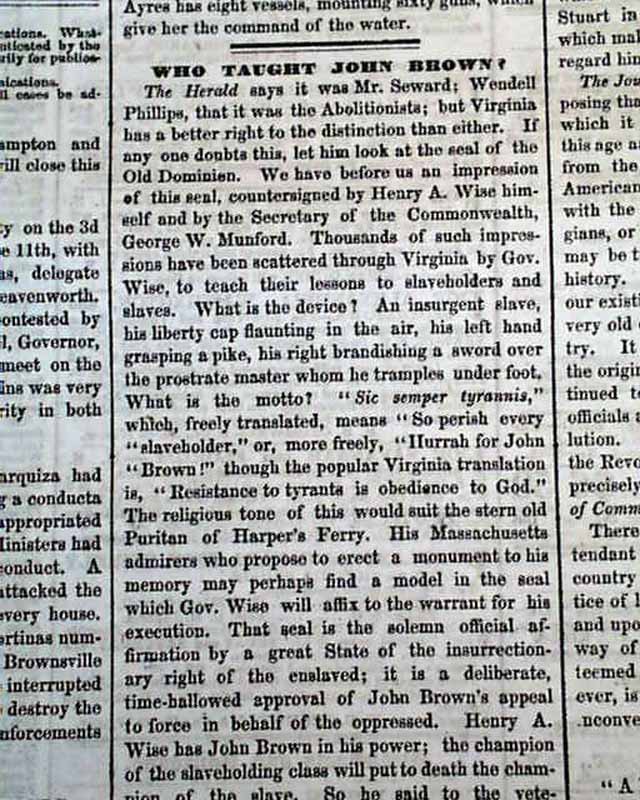 On the John Brown trial, with diagrams... Capture of a slave ship ...