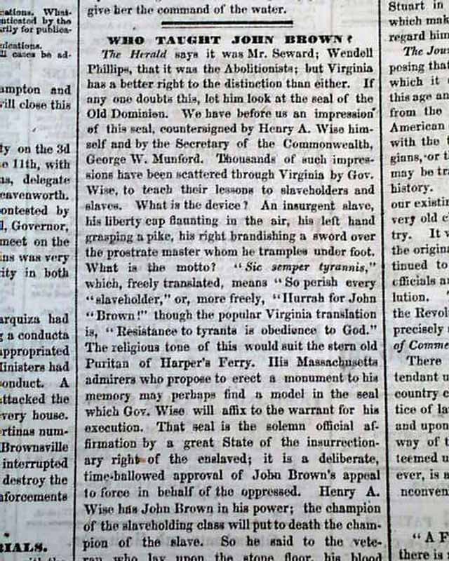 On the John Brown trial, with diagrams... Capture of a slave ship ...