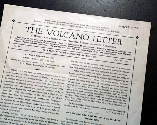 The volcano newsletter... - RareNewspapers.com