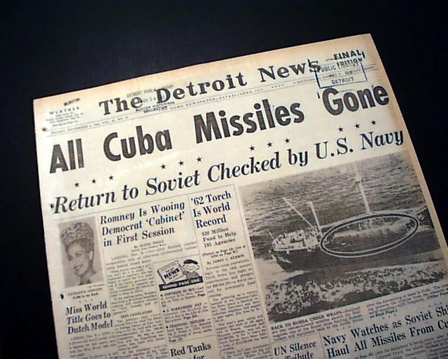 Cuban missile crisis at an end.... - RareNewspapers.com