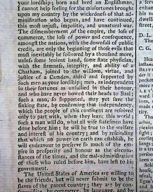 Washington at Valley Forge... Letter signed by Horatio Gates ...