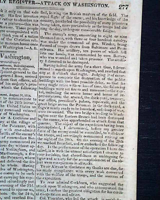 The British destroy Washington, D.C. in the War of 1812 ...