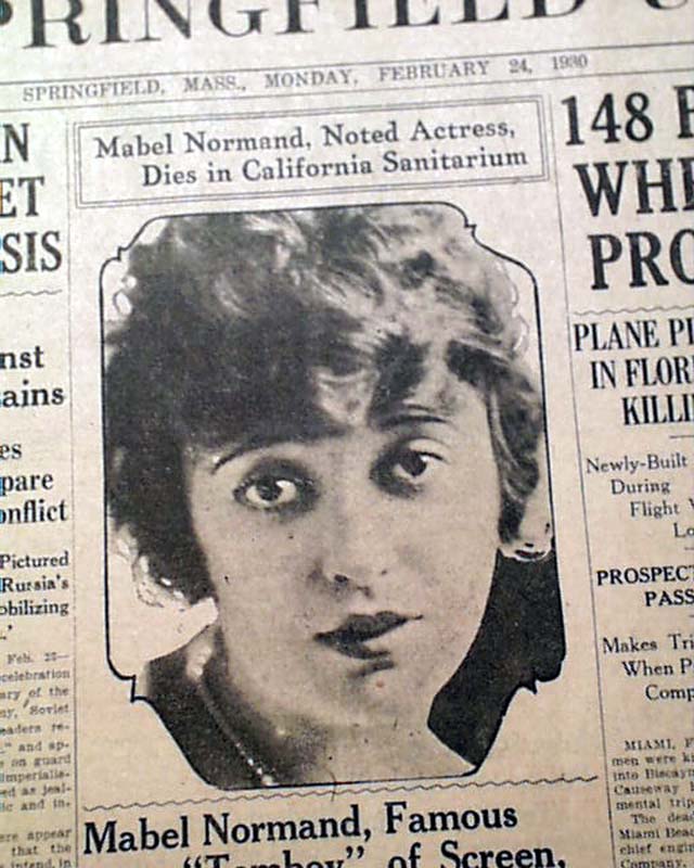 Actress Mabel Normand death.... - RareNewspapers.com