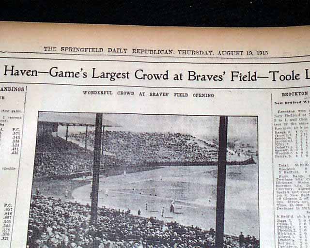 Boston Braves New Stadium Opens In 1915.... - RareNewspapers.com