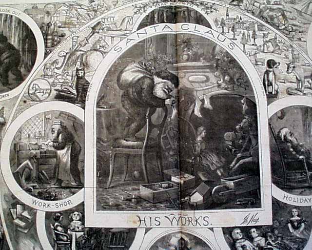 Eight Thomas Nast Santa Claus images... - RareNewspapers.com