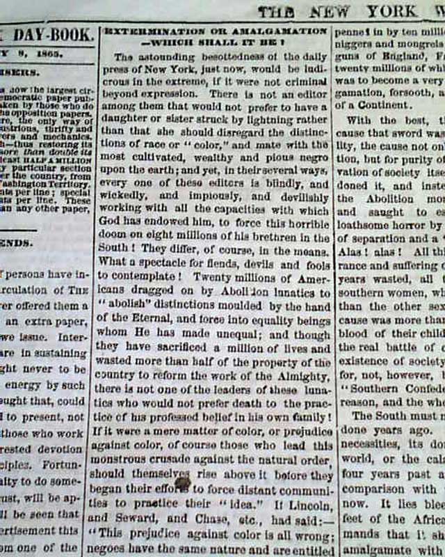 A racist newspaper on the post-war events... - RareNewspapers.com