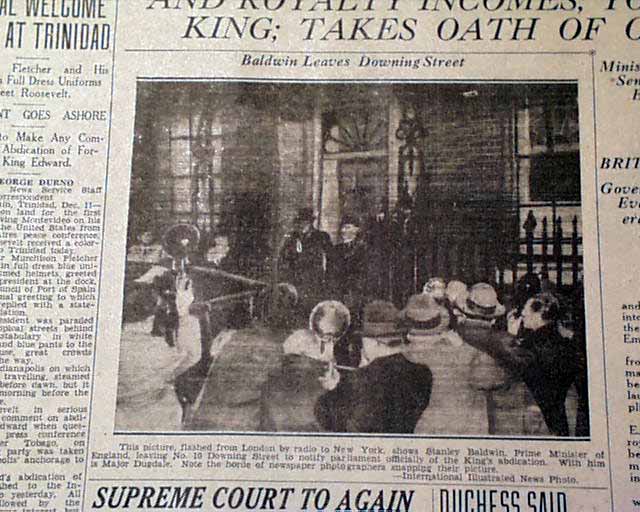 King Edward VIII abdication... - RareNewspapers.com