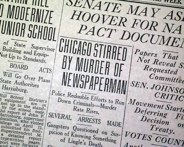 Alfred 'Jake' Lingle assassination... Al Capone ?.... - RareNewspapers.com