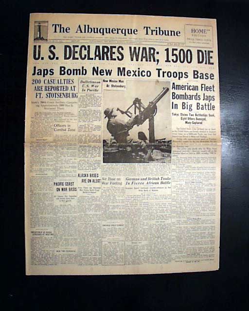 United States enters World War II... - RareNewspapers.com