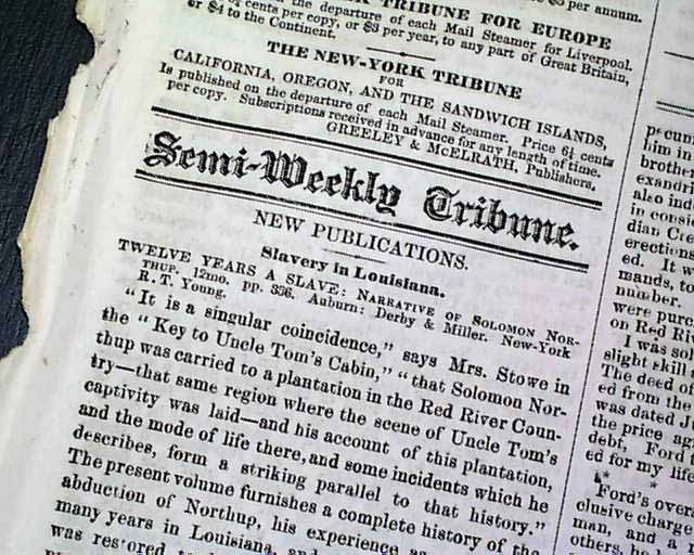 Life of Solomon Northup... slavery... - RareNewspapers.com