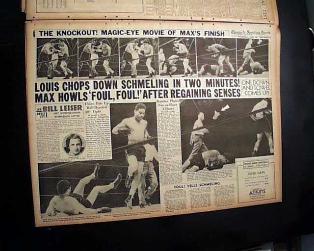 1938 Joe Louis vs. Max Schmeling... Rematch... - RareNewspapers.com