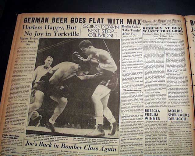 1938 Joe Louis vs. Max Schmeling... Rematch... - RareNewspapers.com