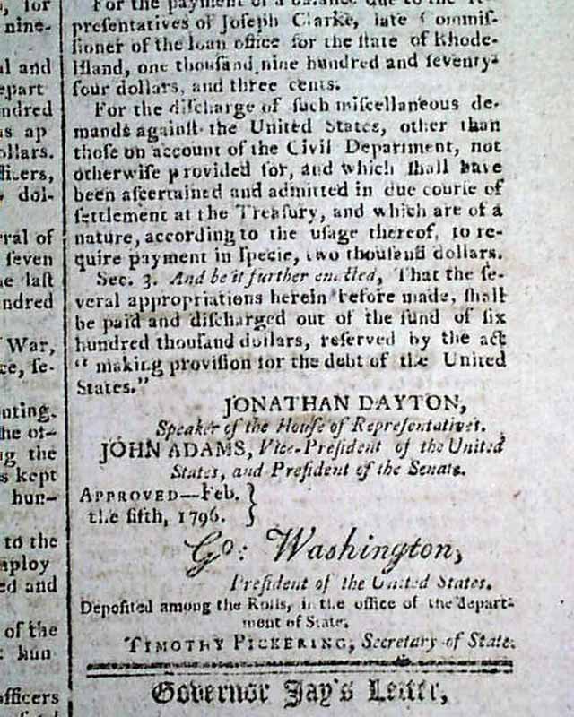 George Washington script signature... - RareNewspapers.com