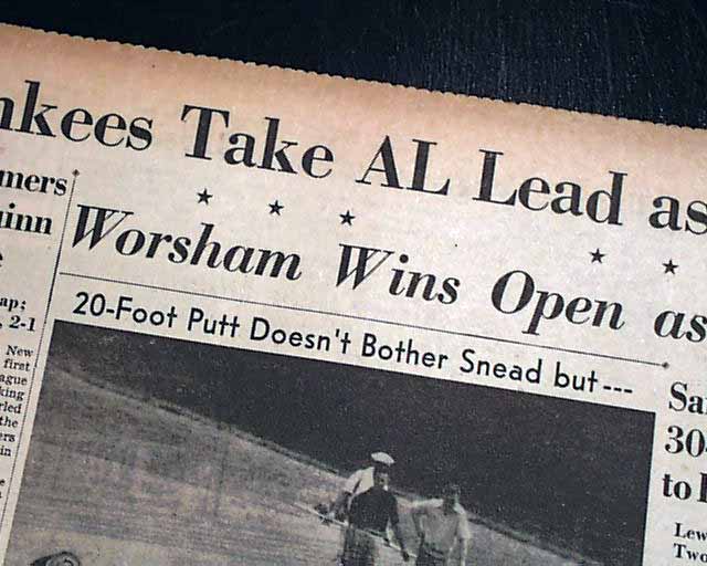 Lew Worsham win 1947 U.S. Open golf championship... - RareNewspapers.com