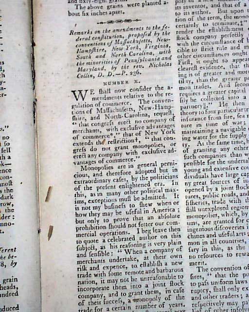 Washington, the Constitution, Amendments, Hamilton's report ...