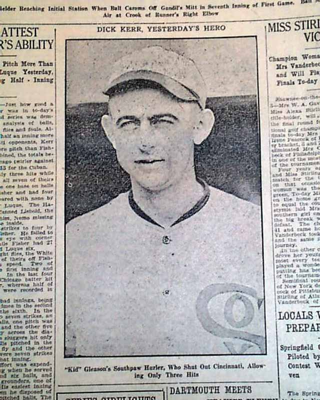 The complete 1919 World Series... Series of the "Black Sox" scandal ...