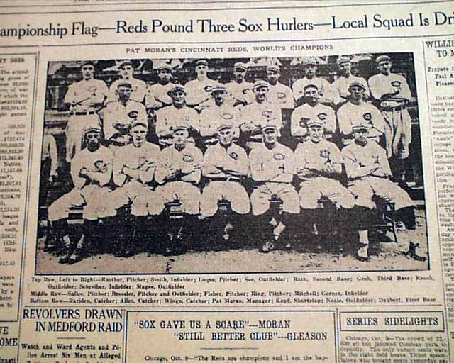 The complete 1919 World Series... Series of the "Black Sox" scandal ...