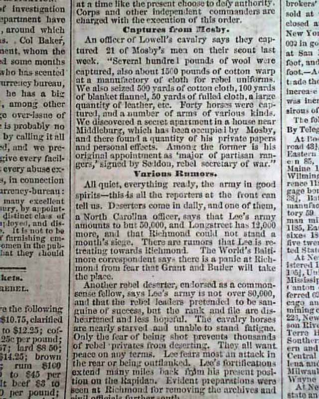 1864 Springfield MA Newspaper.... - RareNewspapers.com