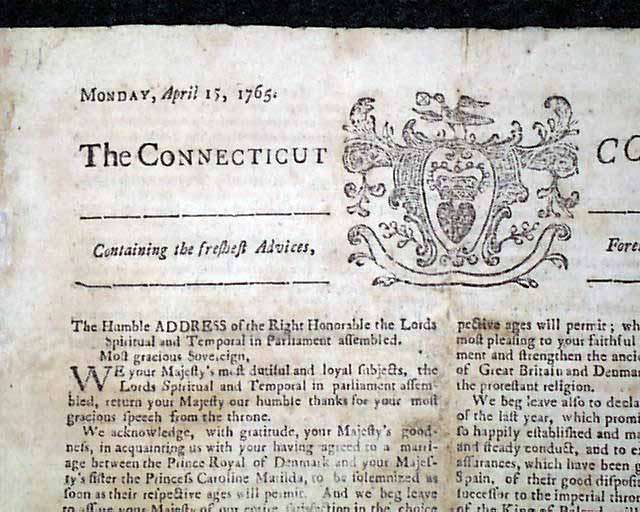 Complete list of items affected by the Stamp Act of 1765 ...