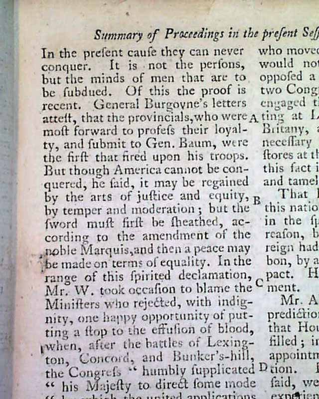 Colonel Ethan Allen... Letter signed by Ben Franklin ...