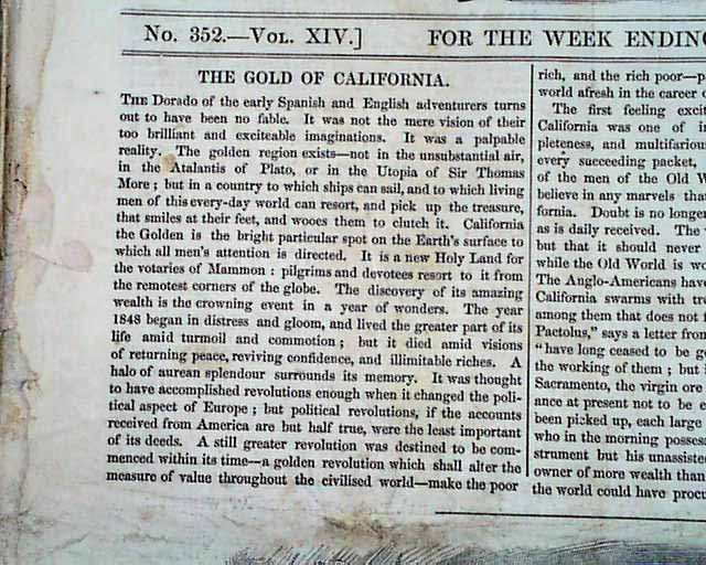 Illustrations on the California Gold Rush... - RareNewspapers.com
